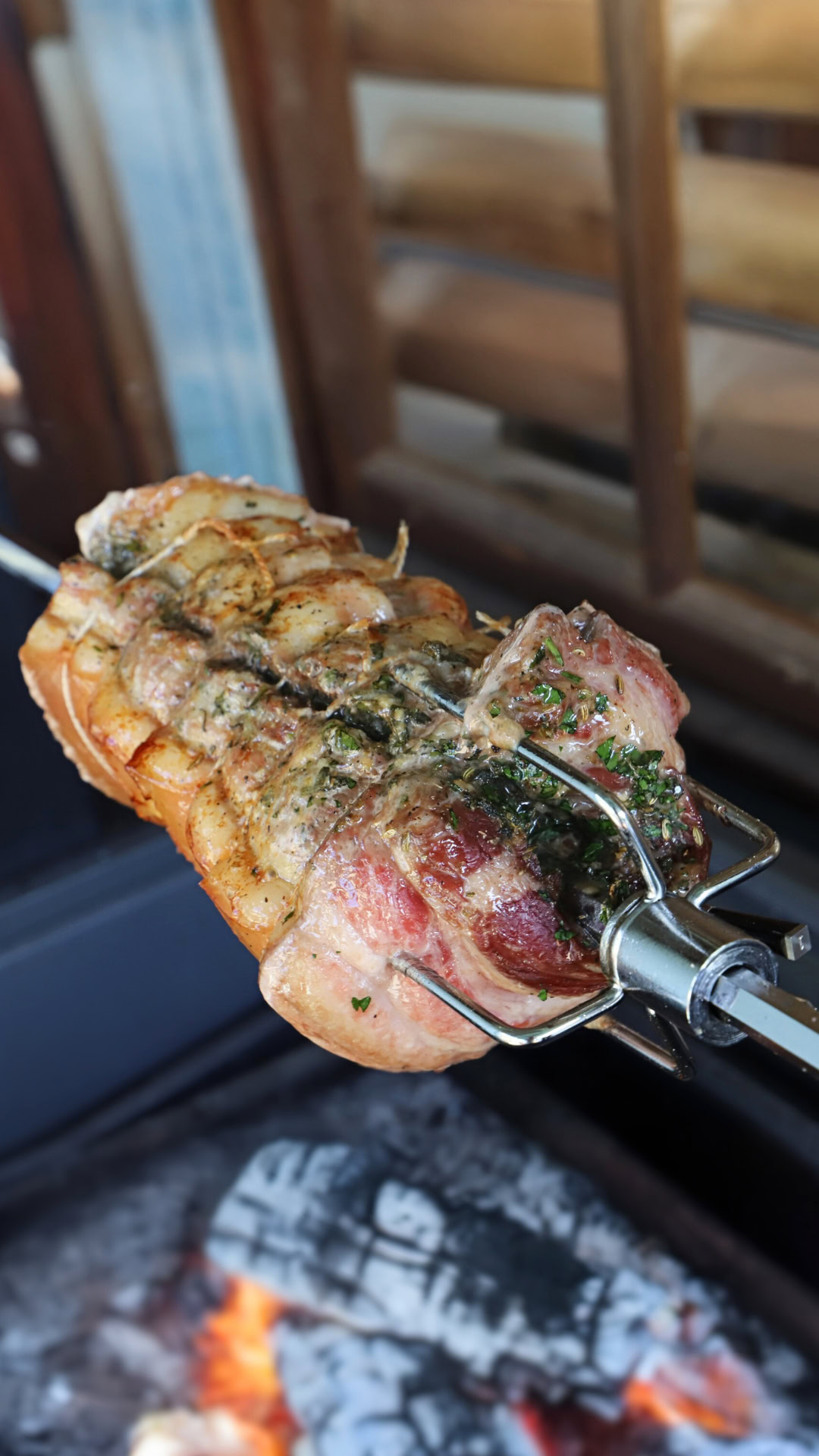 Rotisserie Porchetta Style Pork Belly - Smoked BBQ Source