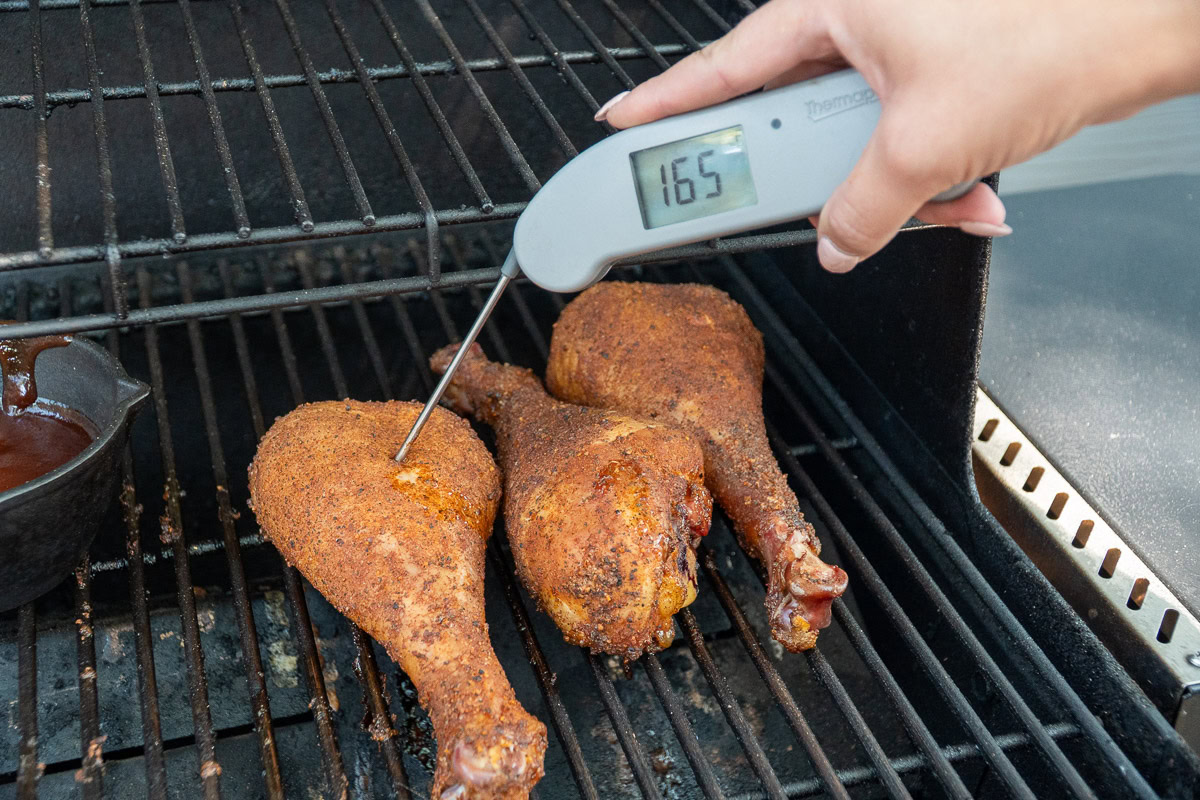 Smoked Turkey Legs with BBQ Glaze