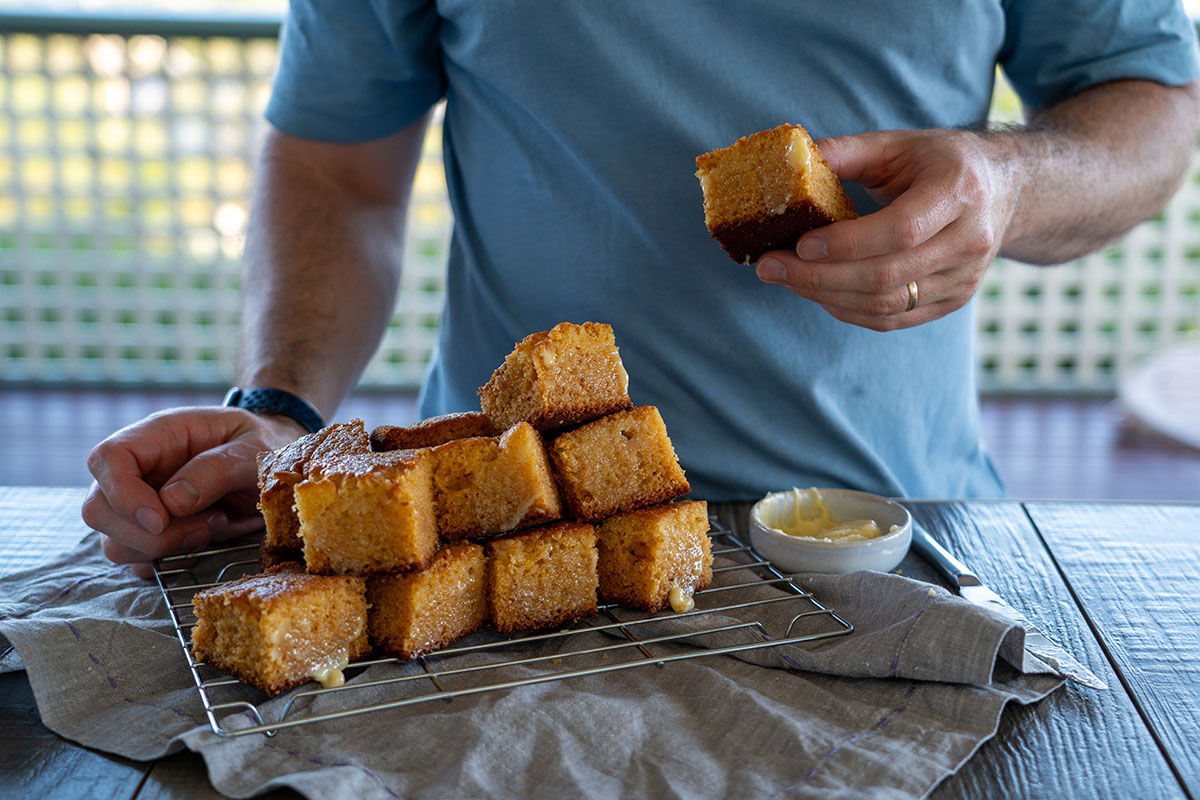 Smoked Cornbread with Honey Butter - Smoked BBQ Source