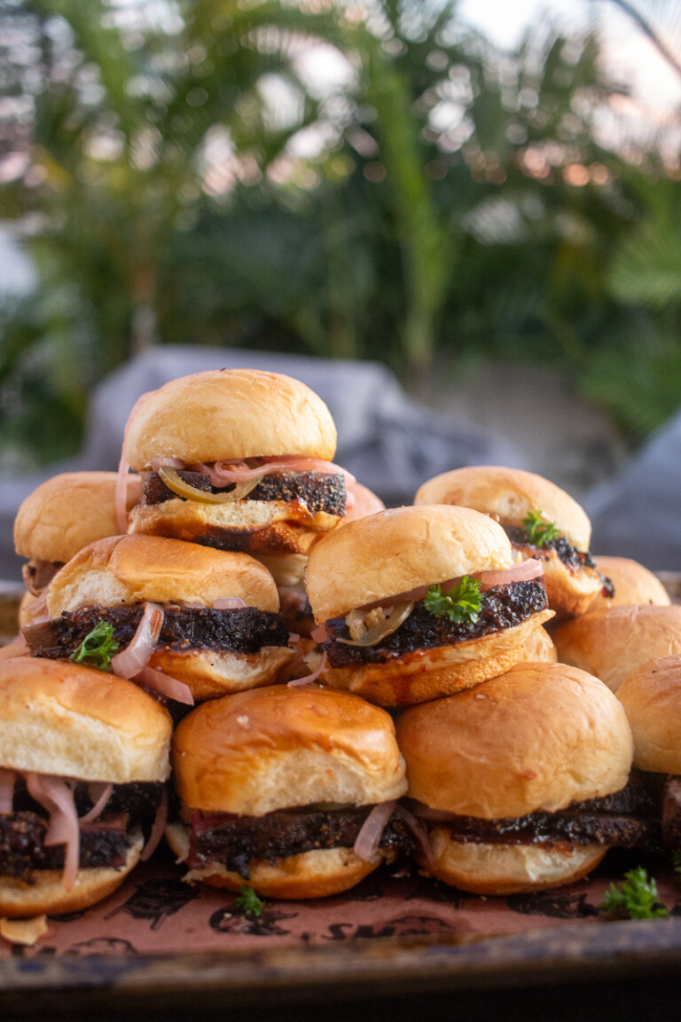 Smoked Beef Rib Sliders