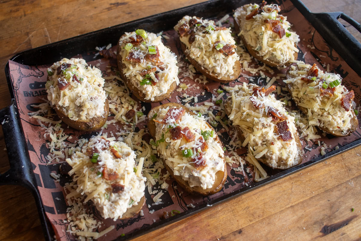 Twice-Smoked Loaded Baked Potatoes - Smoked BBQ Source